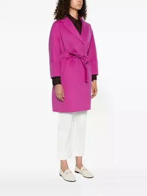 Max Mara Arona Belted Coat - Pink