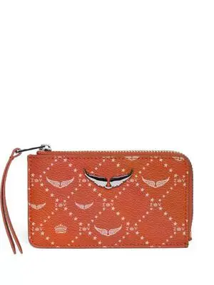 Zadig&Voltaire Monogram-print Cardholder - Orange