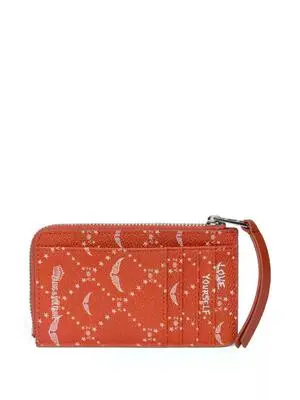 Zadig&Voltaire Monogram-print Cardholder - Orange