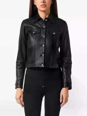 Philipp Plein Embroidered Sheepskin Jacket