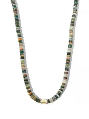 Luis Morais 14kt Yellow Diamond, And Gemstone Beaded Necklace - Gold