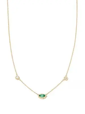 Jacquie Aiche 14kt Yellow Sophia Emerald And Diamond Necklace - Gold