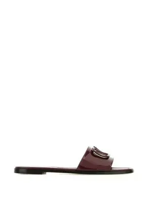 Valentino Garavani Vlogo Signature Leather Sandals - Red