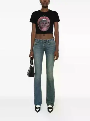 Fiorucci Graphic-print Cropped T-shirt