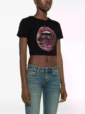 Fiorucci Graphic-print Cropped T-shirt