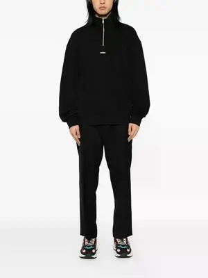 Hugo Zip-neck Logo Print Sweatshirt
