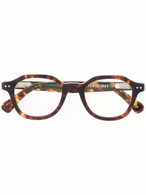 PETER AND MAY Tortoiseshell Round-frame Glasses - Brown