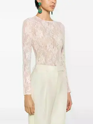 Zimmermann Floral-lace Long-sleeve Body