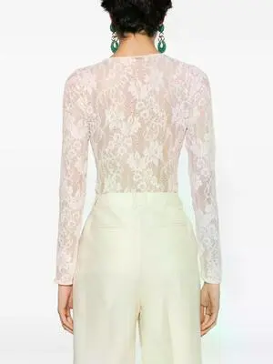 Zimmermann Floral-lace Long-sleeve Body