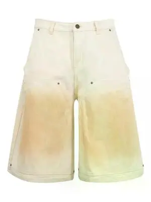 UNTITLED ARTWORKS Faded-effect Wide Leg Shorts