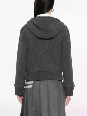 Thom Browne Zip-up Wool Hoodie