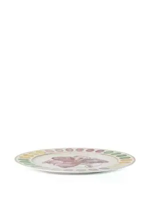 SWAROVSKI X Rosenthal Idyllia Lily-print Plate - Neutrals