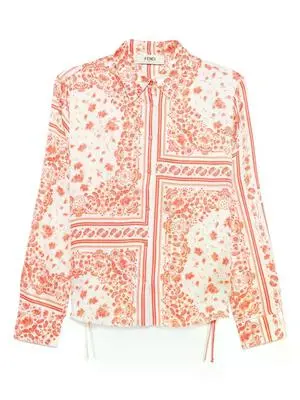 Fendi Floral-print Silk Shirt