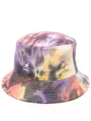 KANGOL Embroidered-logo Tie-dye Bucket Hat - Purple