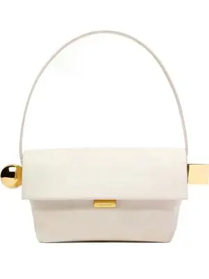 Jacquemus Rond Carré Leather Shoulder Bag - Neutrals
