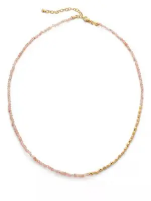Monica Vinader Mini Nugget Gemstone Beaded Necklace - Gold