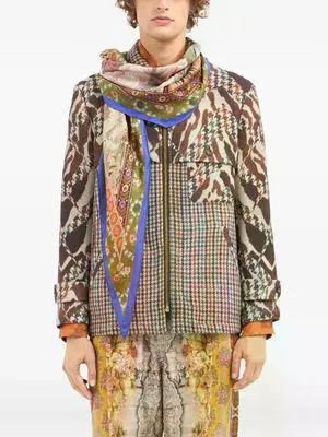 PIERRE-LOUIS MASCIA Aloeuw Floral-print Silk Scarf - Neutrals
