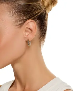 Bloomingdale'S 14k Yellow V Shape Hoop Earrings