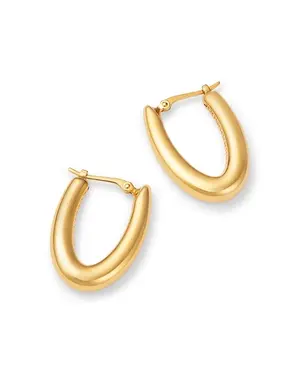 Bloomingdale'S 14k Yellow V Shape Hoop Earrings
