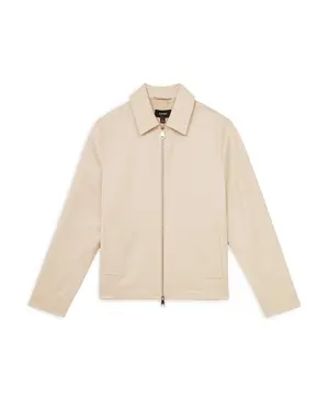 REISS Regular Fit Twill Trucker Jacket - Ecru