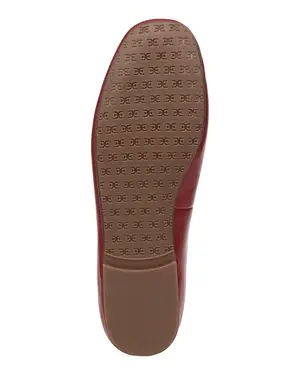 Sam Edelman Alie Ballet Flats With Bow Detailing - Deep Scarlet