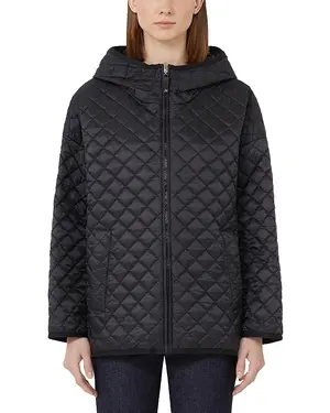 Max Mara Diamond Quilted Hooded Jacket