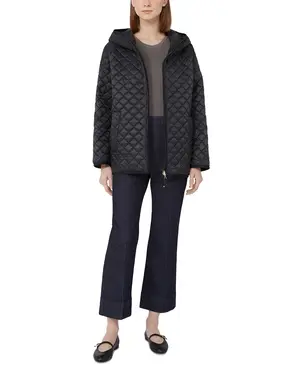 Max Mara Diamond Quilted Hooded Jacket