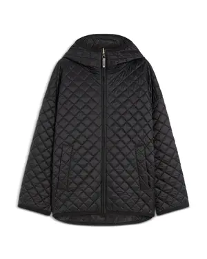 Max Mara Diamond Quilted Hooded Jacket