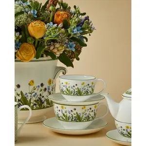 Halcyon Days Highgrove Wildflower Teacup And Saucer Set