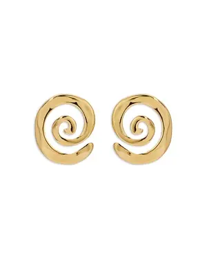 Ettika Aura Swirl Stud Earrings - Gold