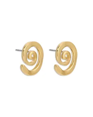 Ettika Aura Swirl Stud Earrings - Gold