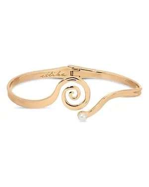 Ettika Mini Aura Swirl Cuff Bracelet - Gold