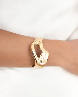 Ettika Open Abstract Cuff Bracelet - Gold