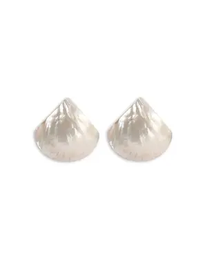 Ettika Mother Of Pearl Stud Earrings - Gold