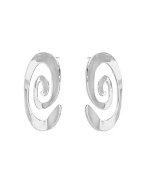 Ettika Aura Swirl Drop Earrings - Silver