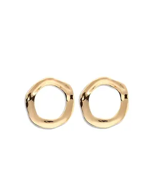 Ettika Open Circle Drop Earrings - Gold