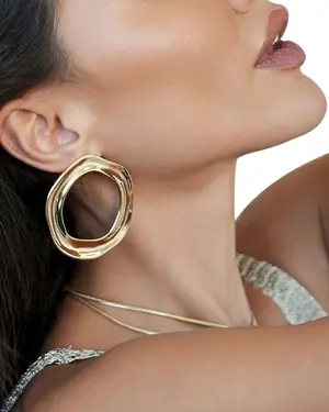 Ettika Open Circle Drop Earrings