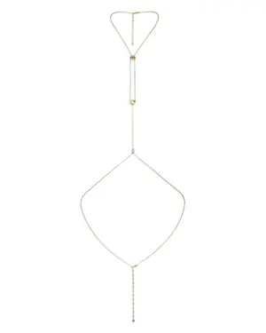 Ettika Cubic Zirconia Shell Body Chain - Gold