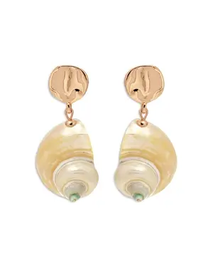 Ettika Sunken Treasure Shell Drop Earrings
