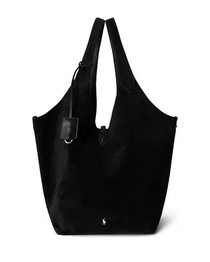 Polo Ralph Lauren Polo Play Suede Large Tote - Black