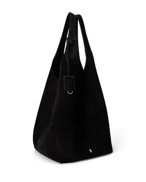 Polo Ralph Lauren Polo Play Suede Large Tote - Black