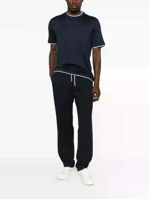 Brunello Cucinelli Layered-effect Jerseyt-shirt - Blue