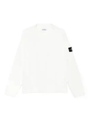 Stone Island Compass-badge Cotton Sweater - White