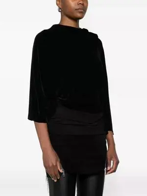 Rick Owens Velvet-effect Top - Black