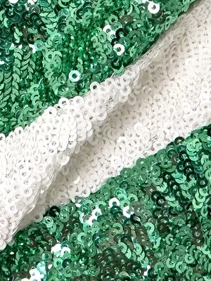 Oseree Lumière Striped Sequined Triangle Bikini - Green