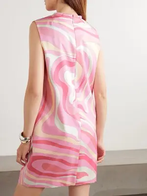 Emilio Pucci Printed Silk-twill Mini Dress