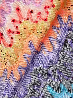 Missoni Mare Sequin-embellished Striped Crochet-knit Triangle Bikini