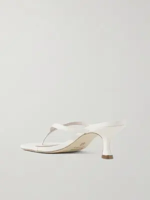Staud Freja Leather Sandals - White