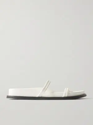 ST. AGNI Fine Strap Leather Sandals - Neutrals
