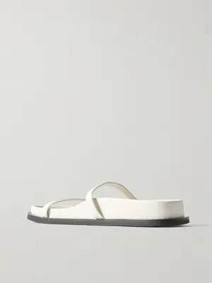ST. AGNI Fine Strap Leather Sandals - Neutrals